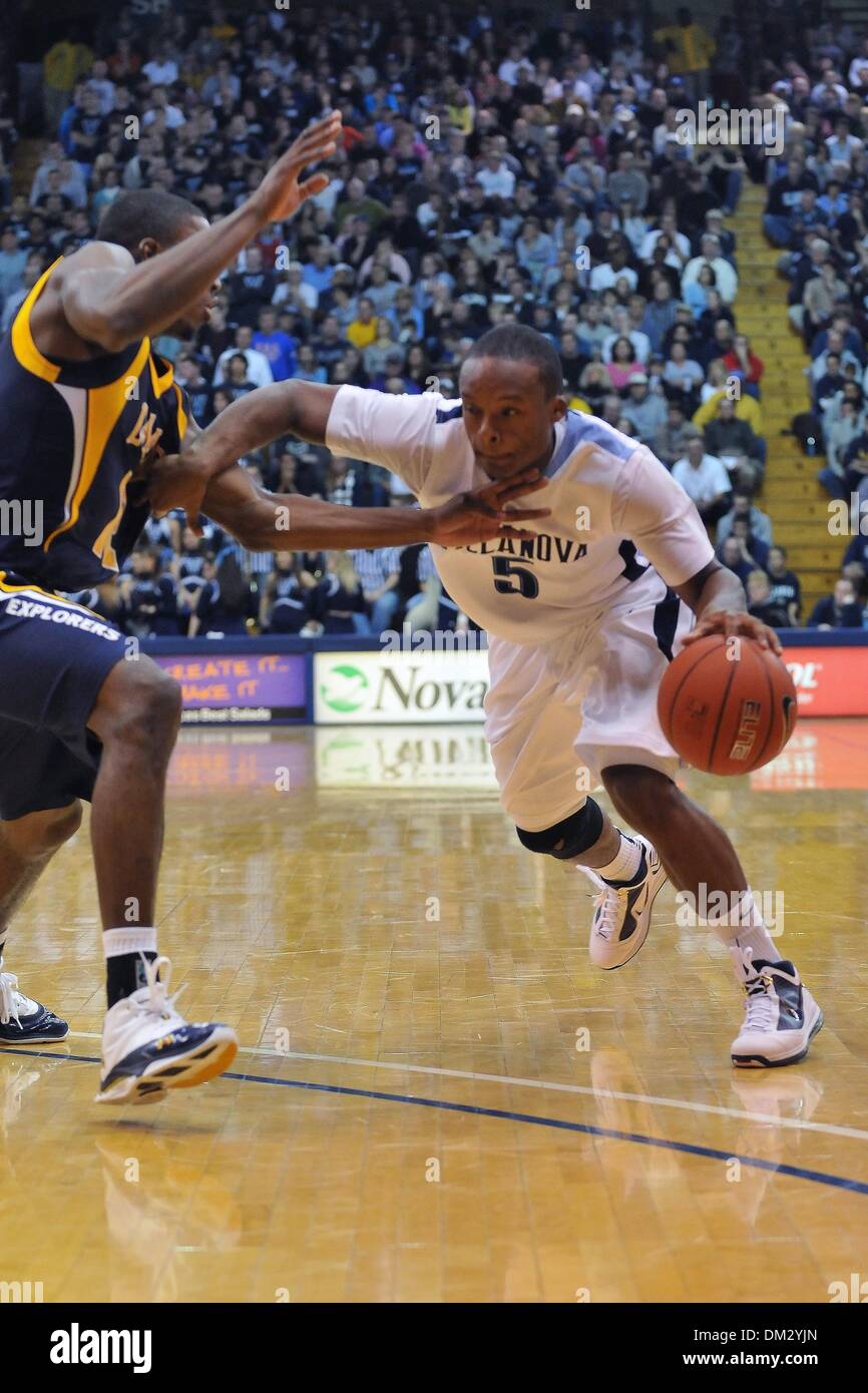 in a game being played at The Pavilion in Villanova, Pennsylvania ...