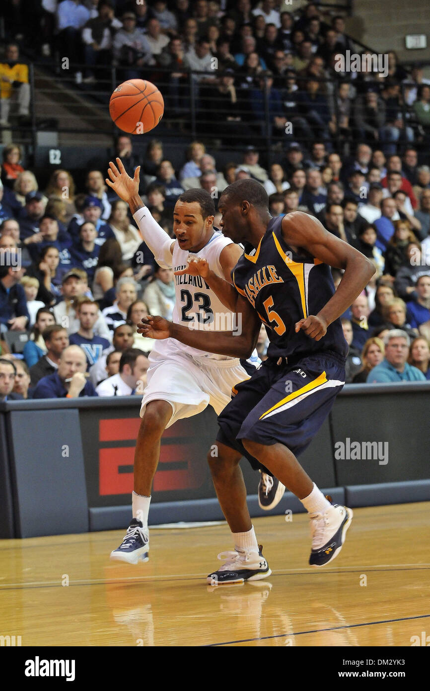 in a game being played at The Pavilion in Villanova, Pennsylvania ...