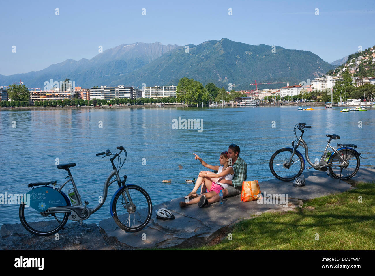 Switzerland Europe lake summer canton TI Ticino Southern Switzerland ...