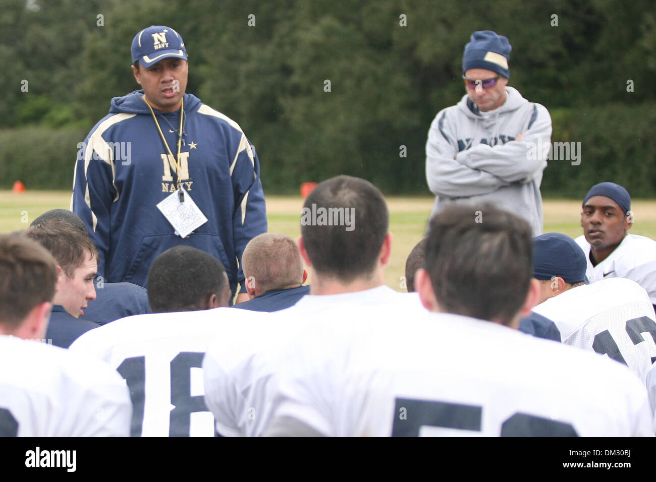 Navy Midshipmen held a practice session at Rice University practice ...