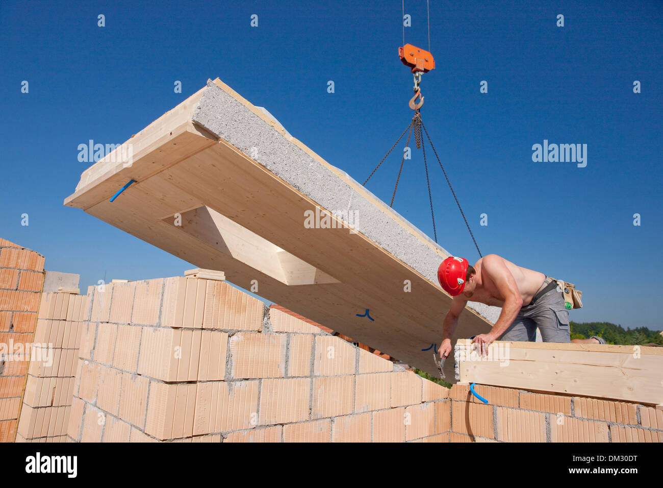 Switzerland Europe timber-frame construction wooden building roof work ...