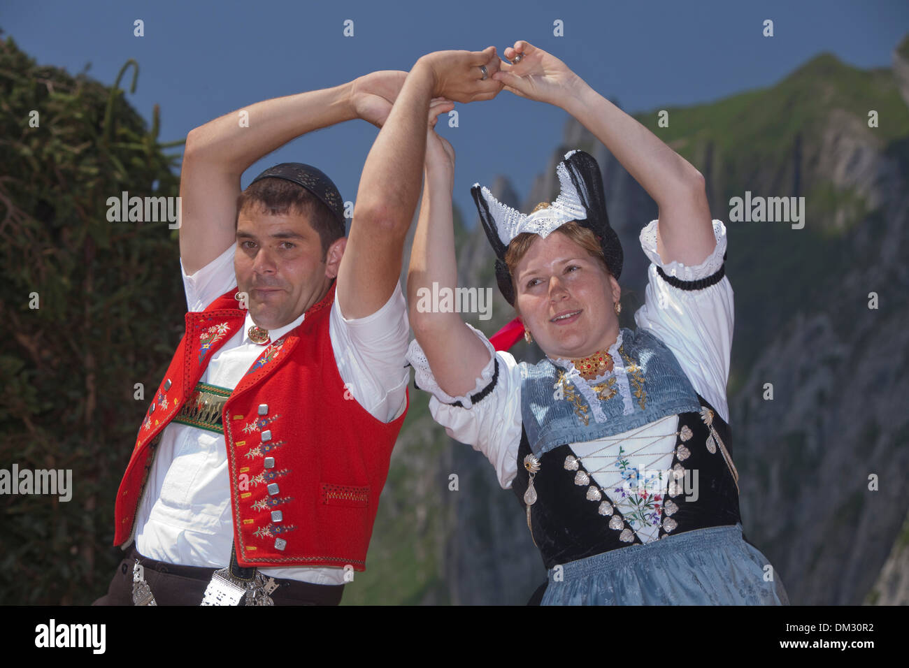 Switzerland Europe alp party Bollenwees tradition Alps mountain ...
