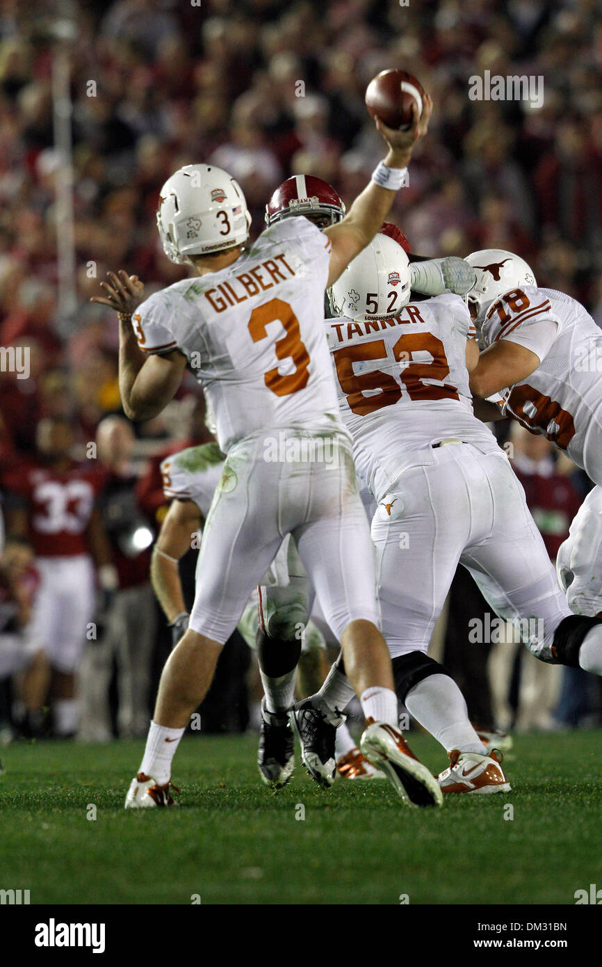 Texas quarterback Garrett Gilbert (3) attempts a pass during the 2010 ...