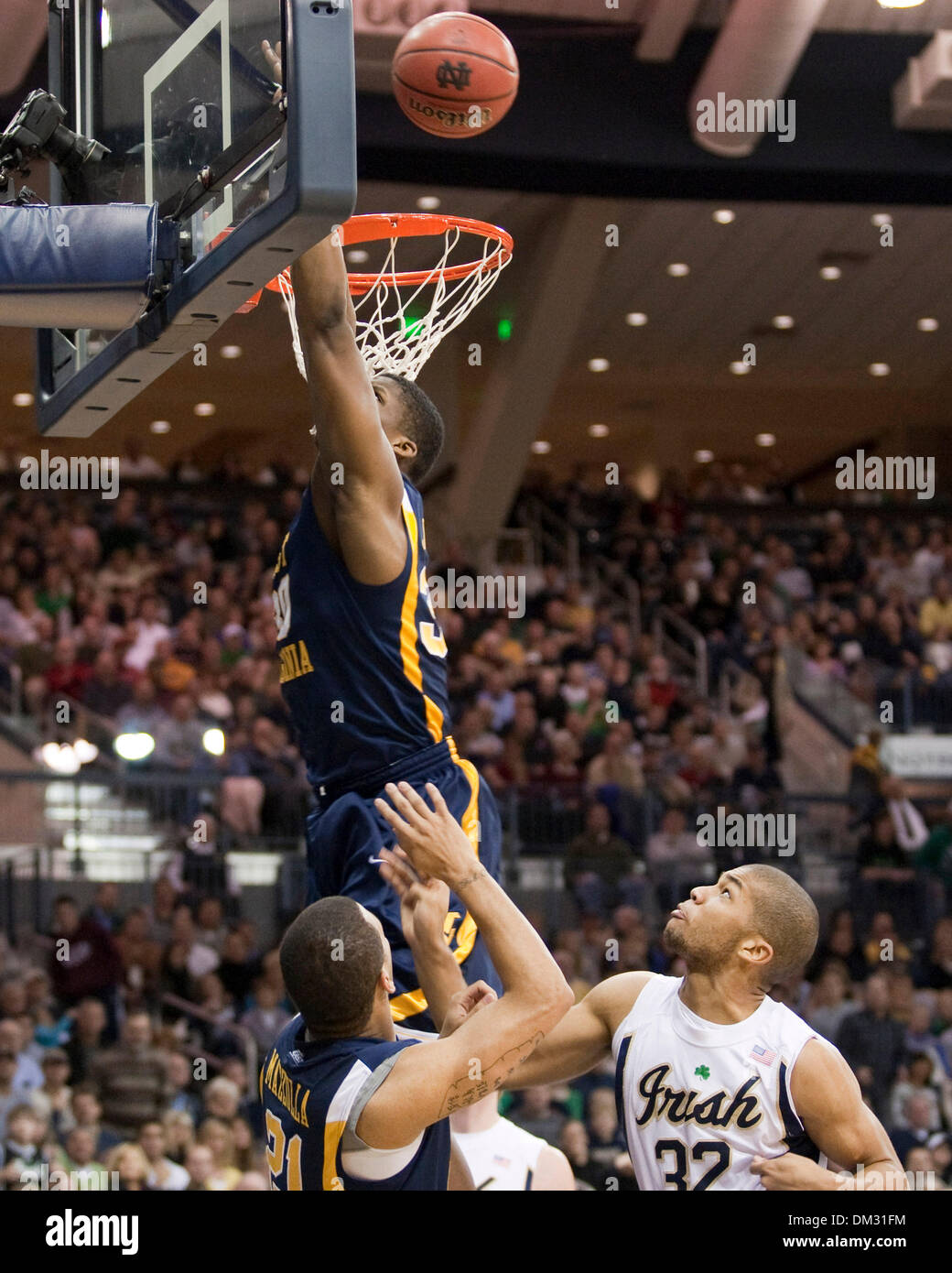 Forward Danny Jennings (30) in game action between the Notre Dame ...