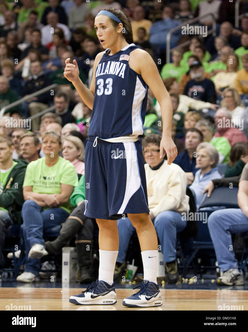 Villanova Forward Laura Sweeney (33) in game action between the Notre ...