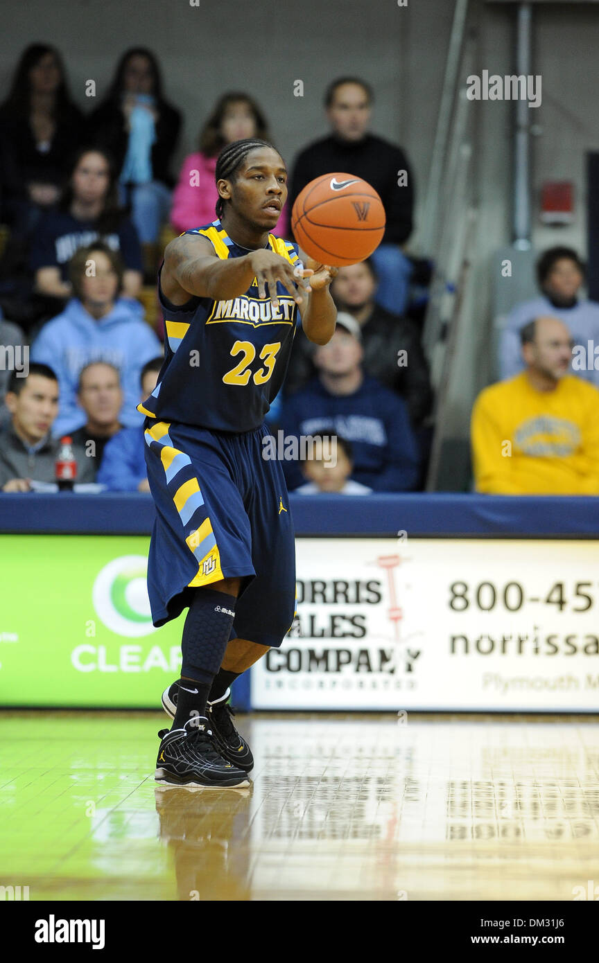 Marquette guard Dwight Buycks #23 passes the ball. Villanova won the ...