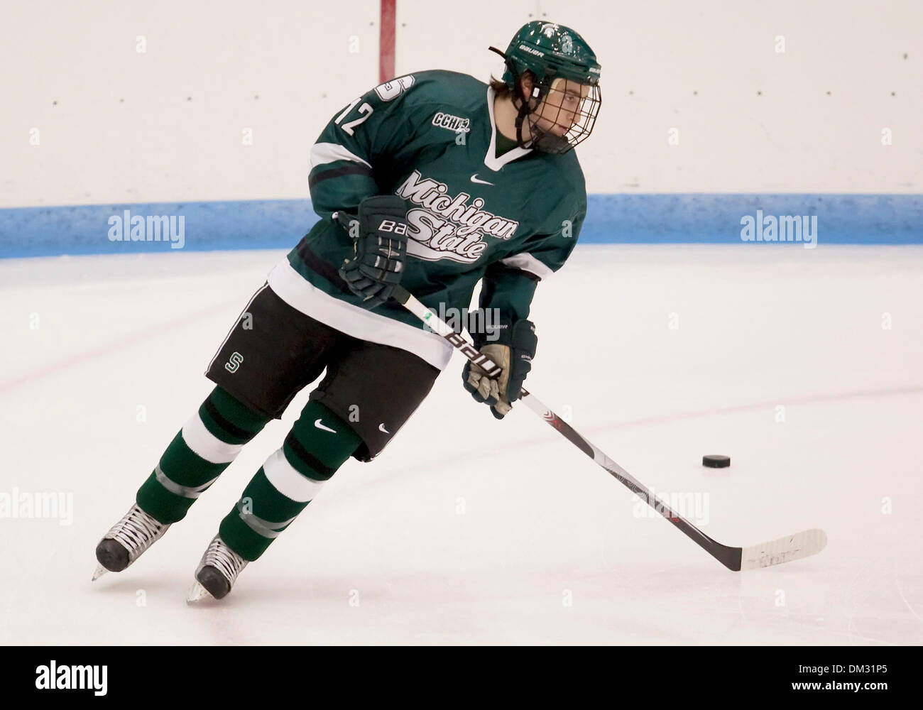 Michigan State Left Wing Mike Merrifield (12) in game action between ...