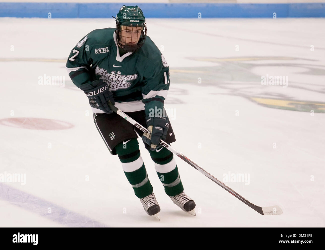 Michigan State Left Wing Mike Merrifield (12) in game action between ...