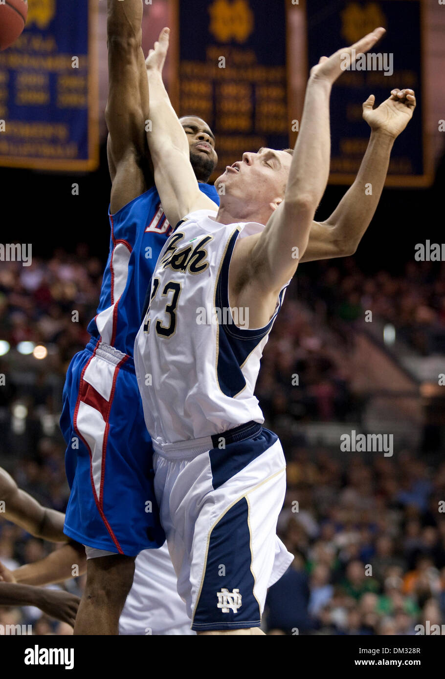 Notre Dame Guard Ben Hansbrough (23) in game action between the Notre ...