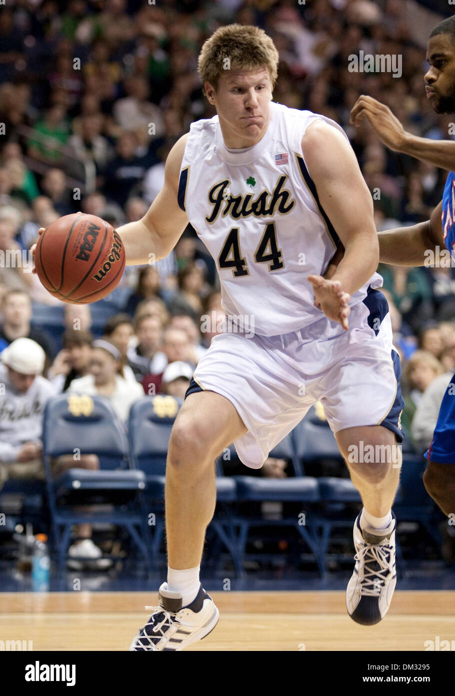 Notre Dame Forward Luke Harangody (44) in game action between the Notre ...