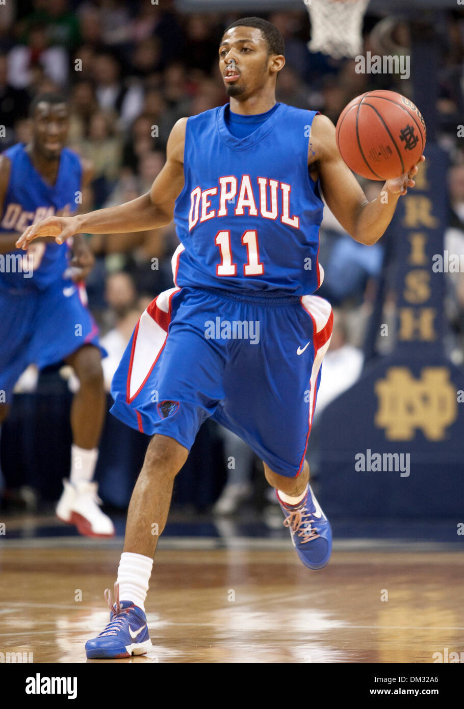 DePaul Guard Jeremiah Kelly (11) in game action between the Notre Dame ...