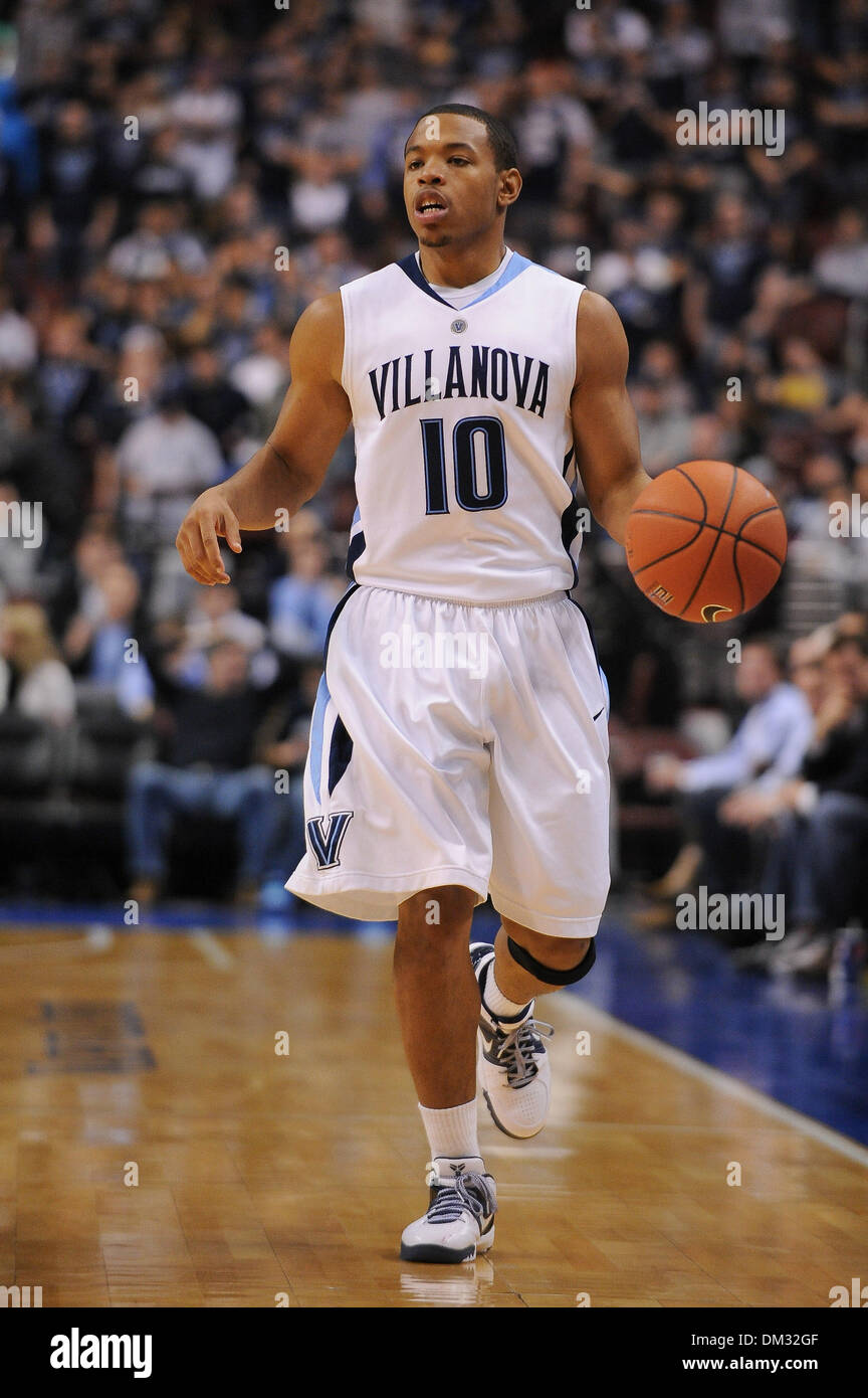 Villanova guard Corey Fisher #10 brings the ball up court during game ...