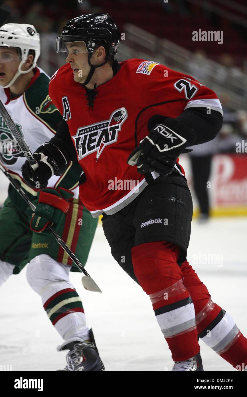 Brett Sutter (LW) #27 of Abbotsford Heat on the offensive and looking ...