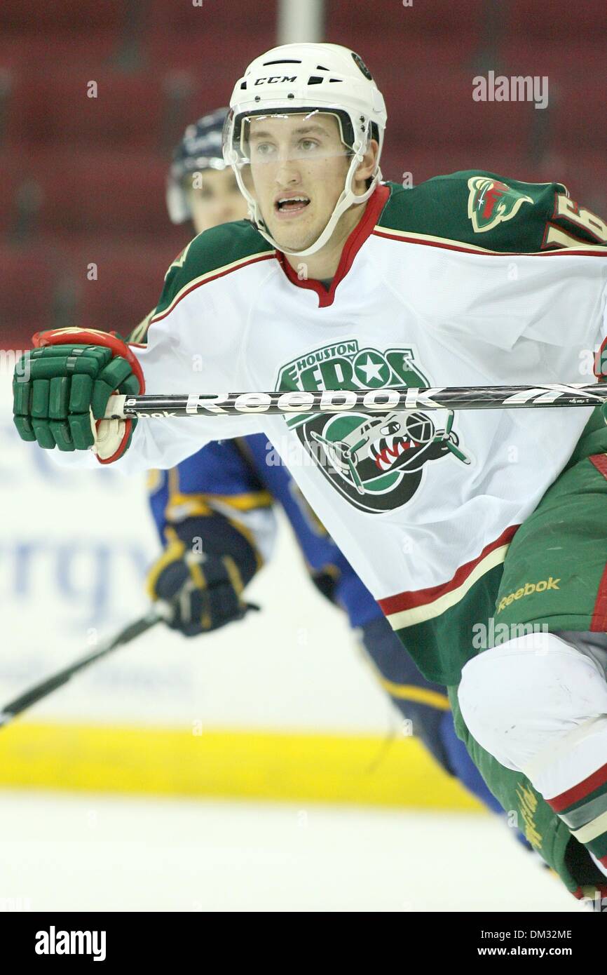 Houston Aeros Left Wing Brandon Buck (16) on the attack looking for a ...