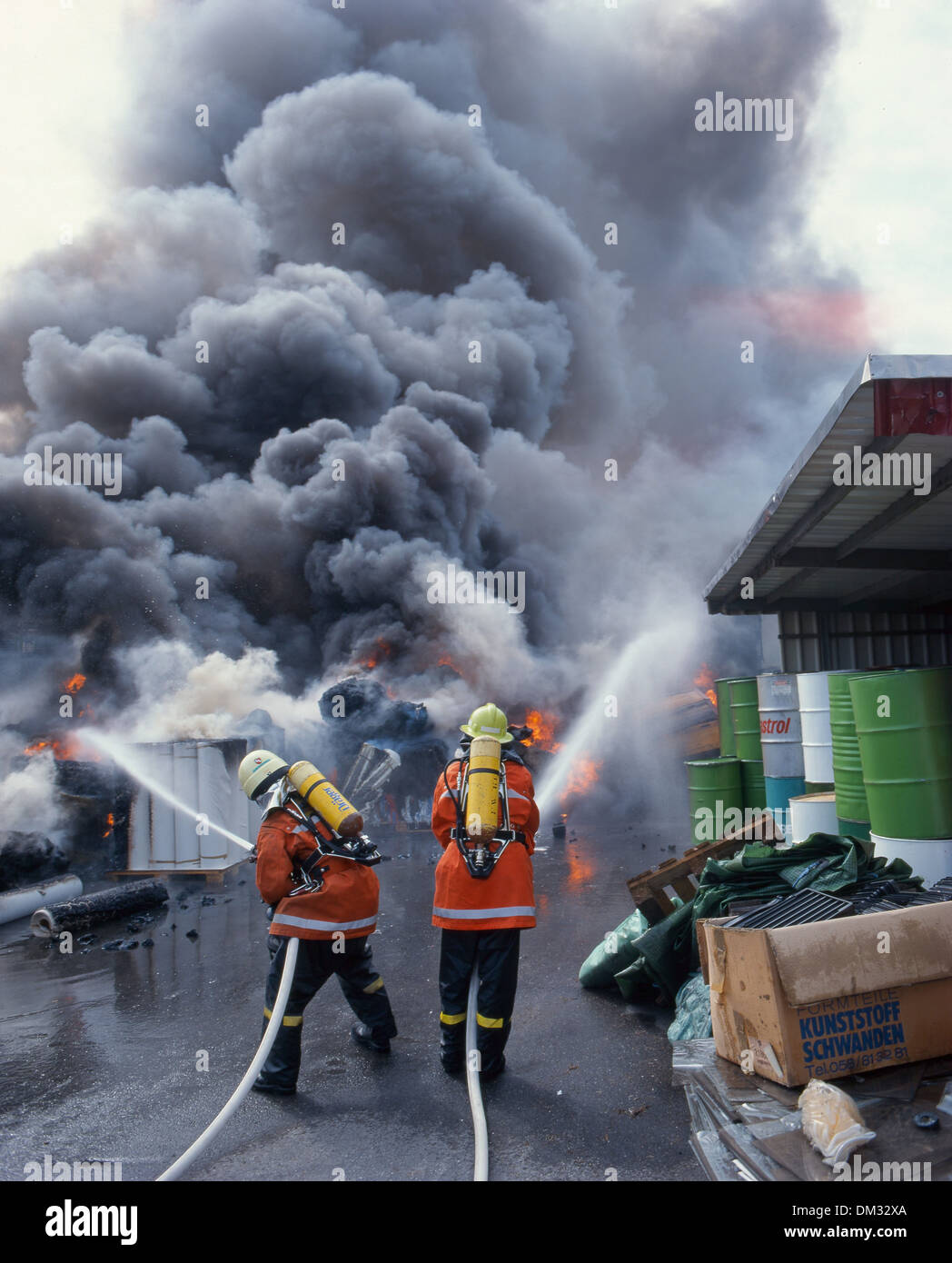 Switzerland, Europe, fire, fire brigade, department, fire, extinguish ...
