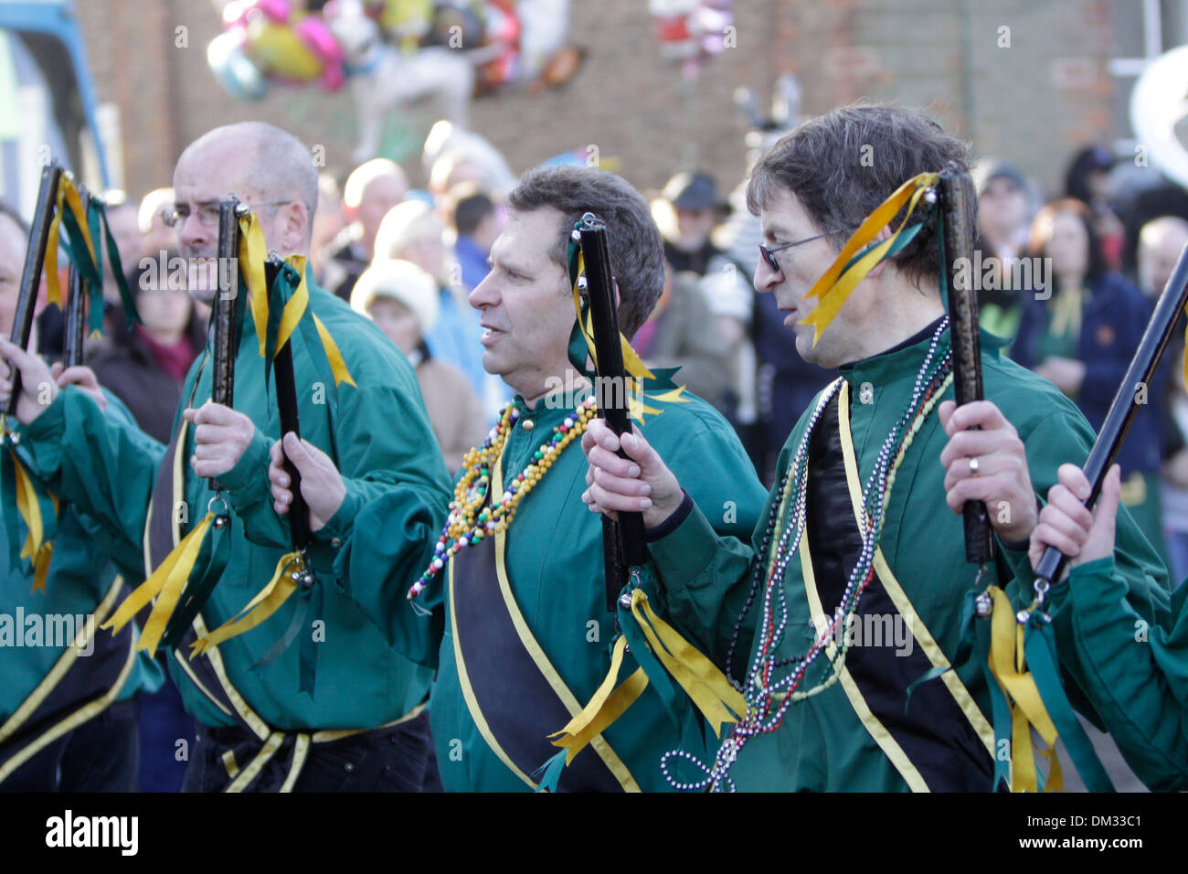 The Chiltern 100s Morris Men perform at the Whittlesey Straw Bear ...