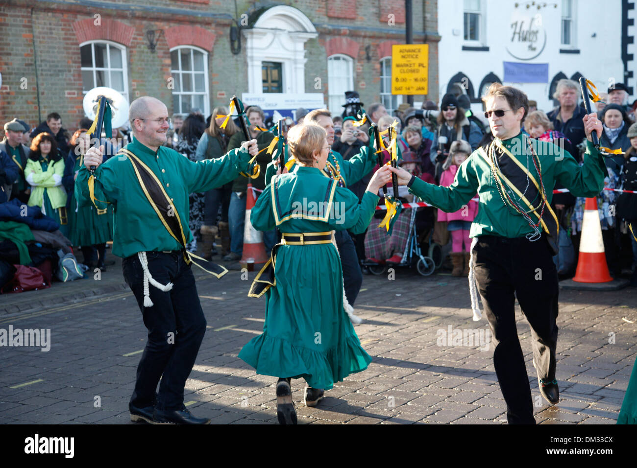 The Chiltern 100s Morris Men perform at the Whittlesey Straw Bear ...
