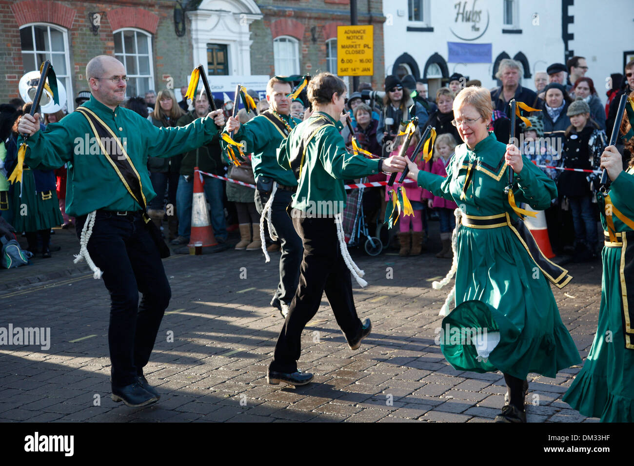 The Chiltern 100s Morris Men perform at the Whittlesey Straw Bear ...