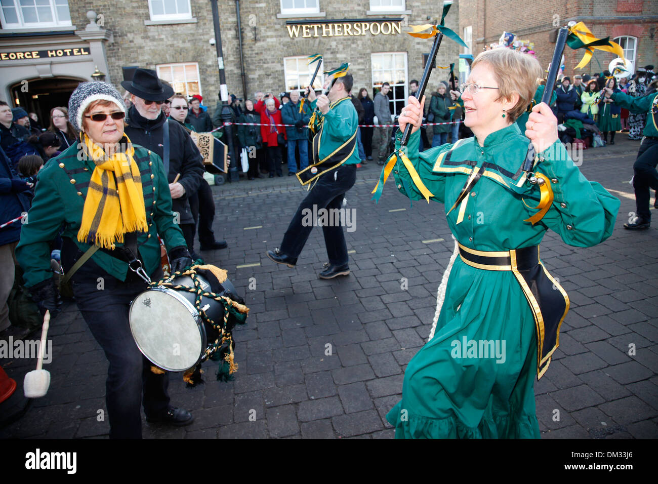 The Chiltern 100s Morris Men perform at the Whittlesey Straw Bear ...