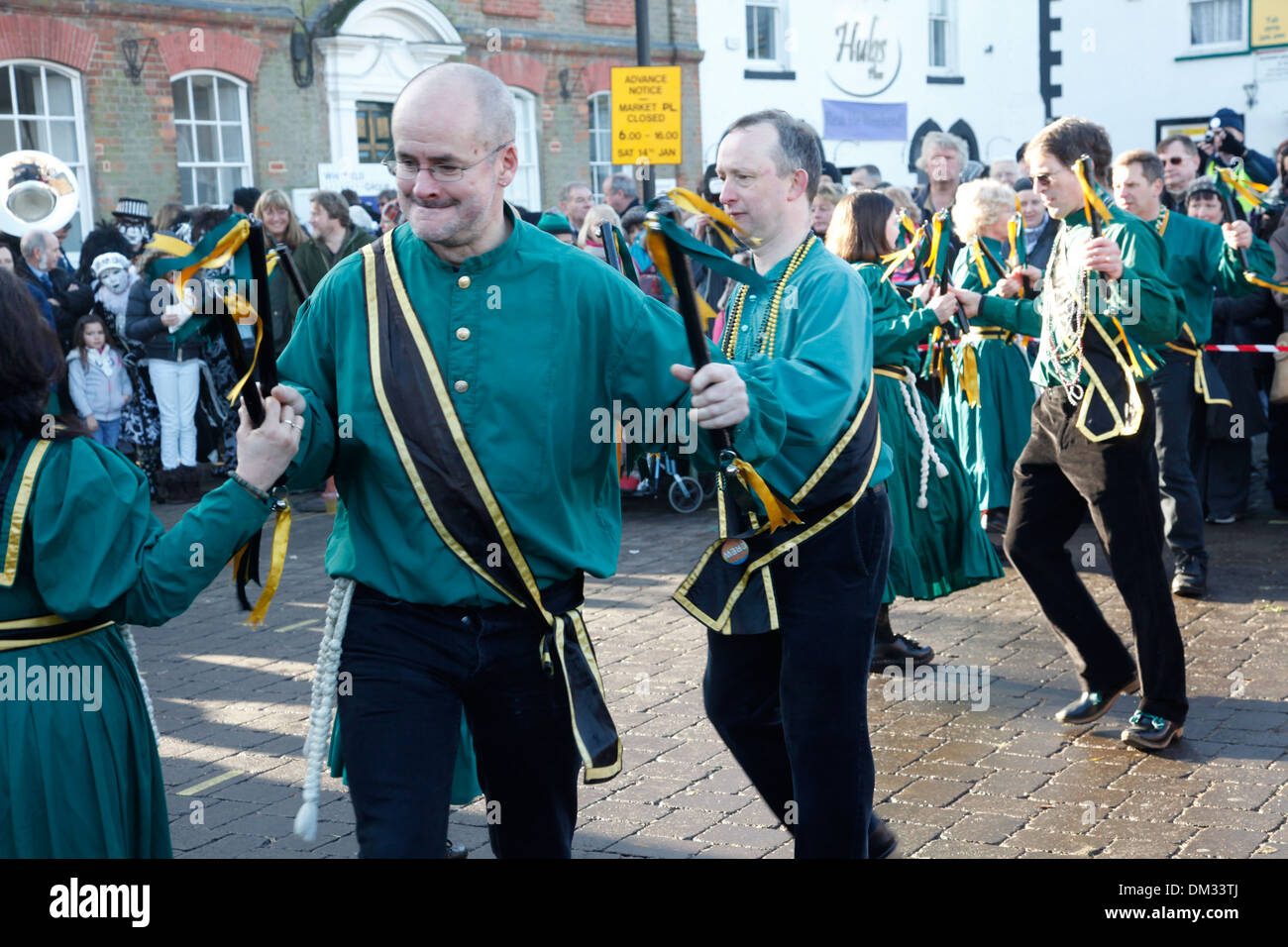 The Chiltern 100s Morris Men perform at the Whittlesey Straw Bear ...