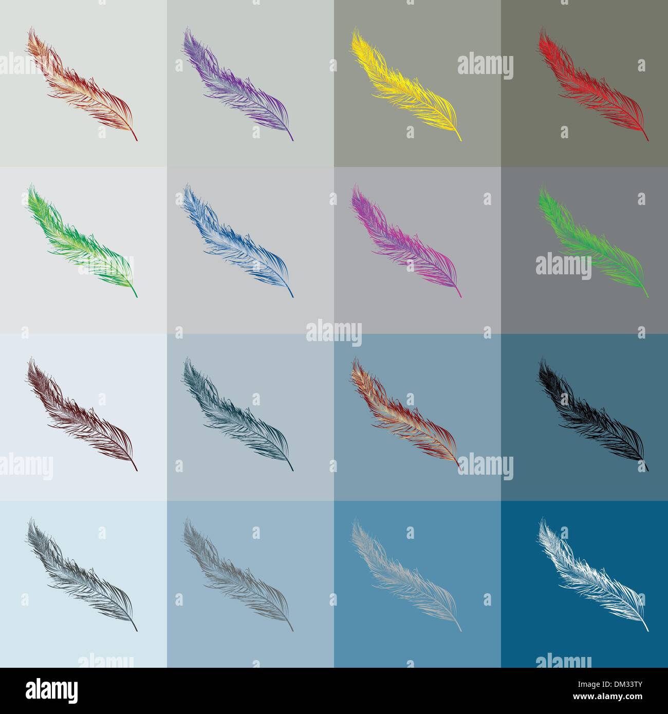 Feathers falling Stock Vector Images - Alamy