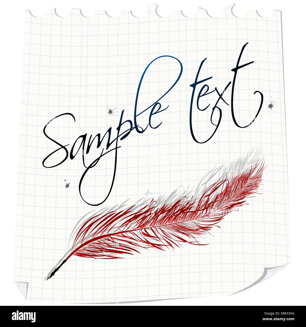 Sample text note Stock Vector Image & Art - Alamy