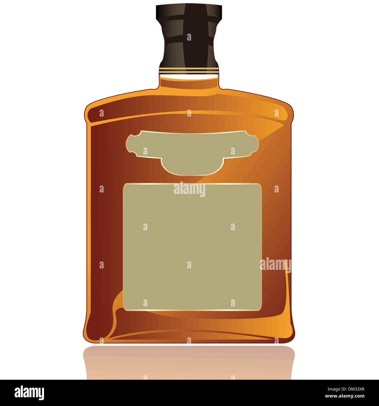Whiskey alcohol bottle 3d Stock Vector Images - Alamy