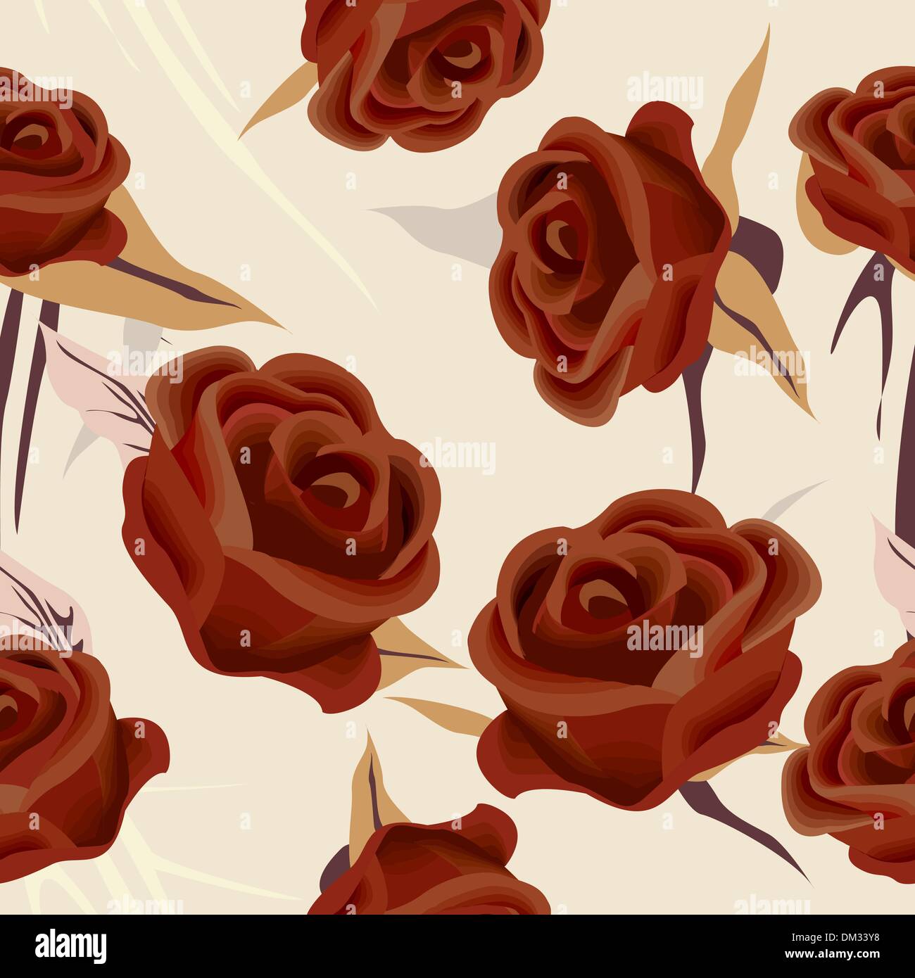 Pattern red roses gift background Stock Vector Images - Alamy