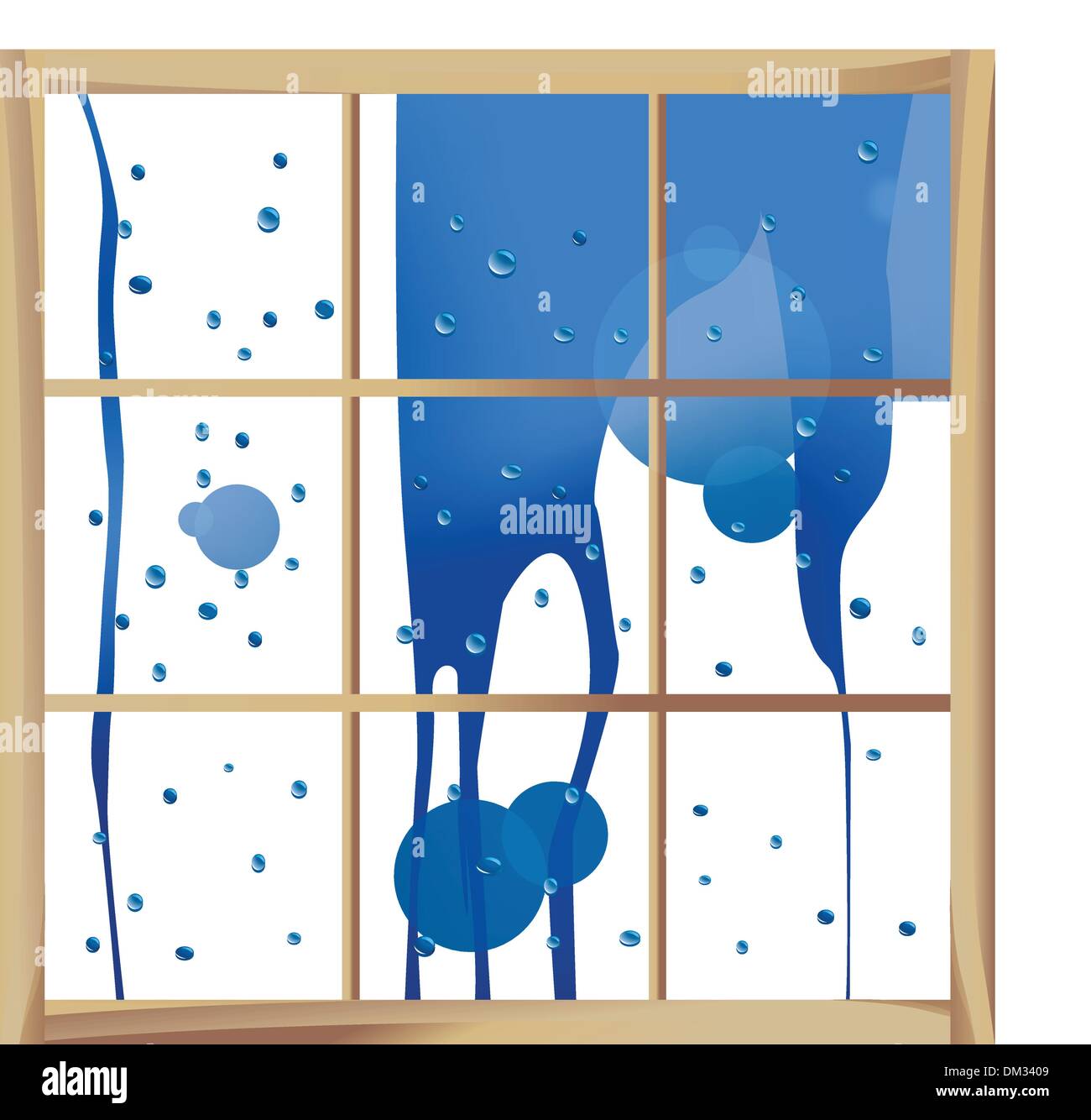 Window frame rain Stock Vector Images - Alamy