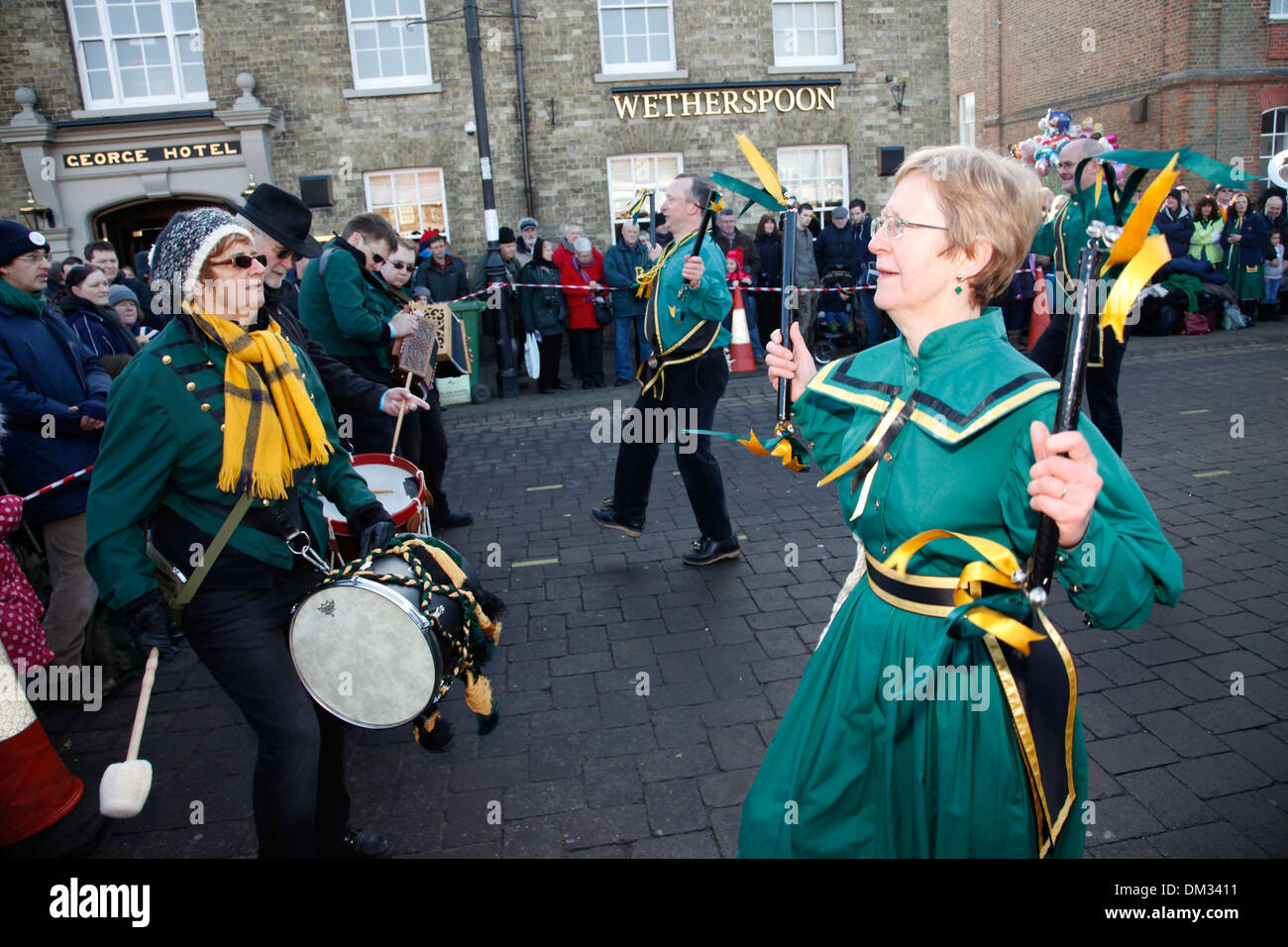 The Chiltern 100s Morris Men perform at the Whittlesey Straw Bear ...