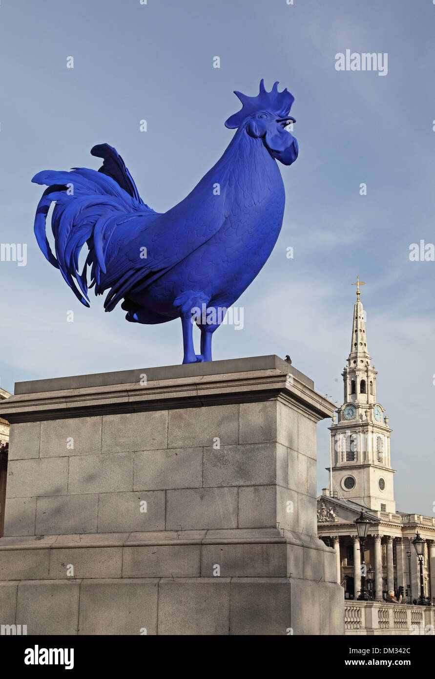 Artist Katharina Fritsch's giant blue cockerel on Trafalgar Square's ...