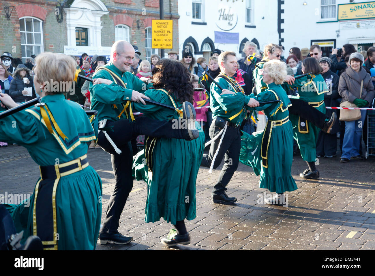 The Chiltern 100s Morris Men perform at the Whittlesey Straw Bear ...