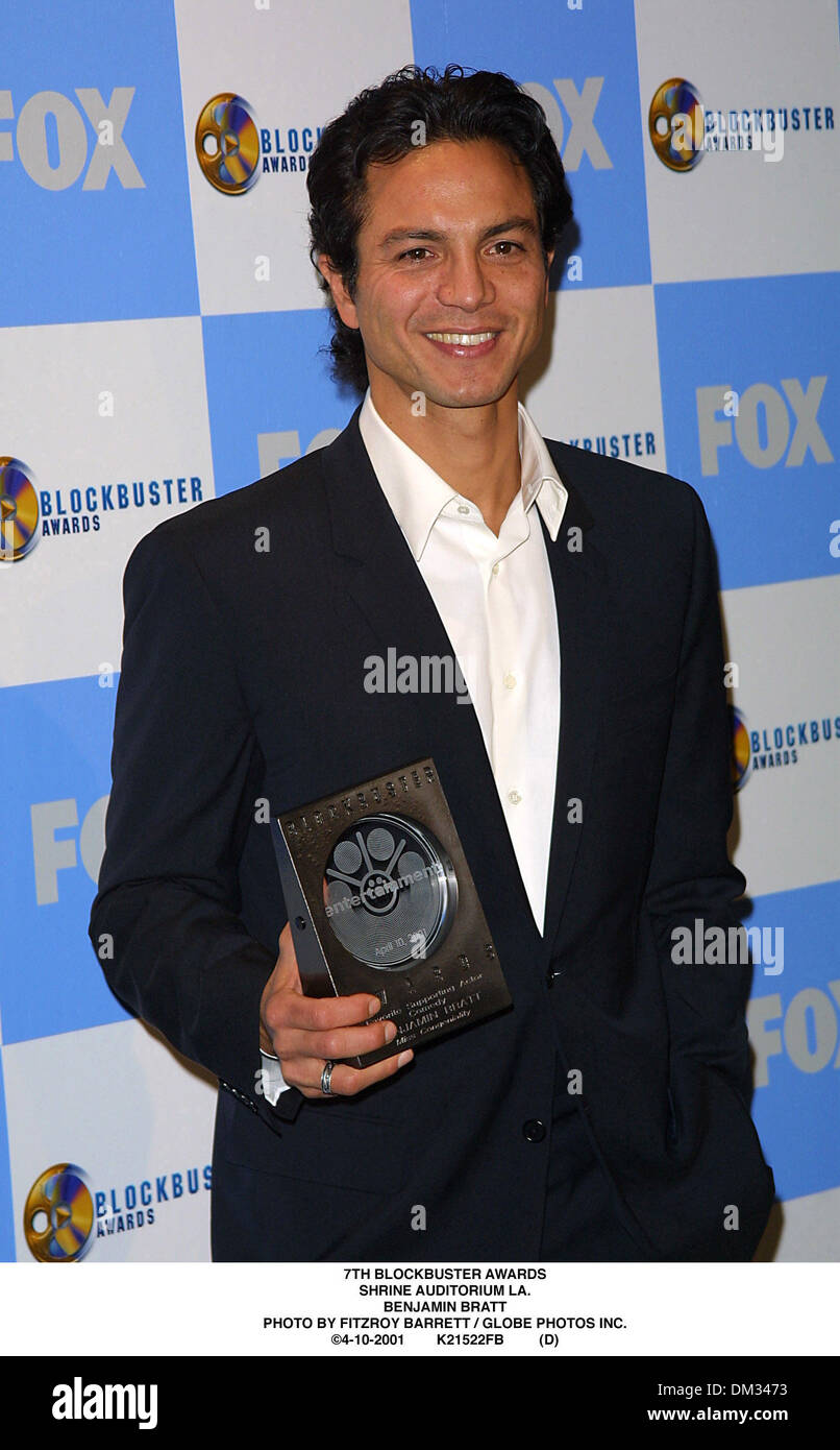 Apr. 10, 2001 - 7TH BLOCKBUSTER AWARDS.SHRINE AUDITORIUM LA..BENJAMIN ...