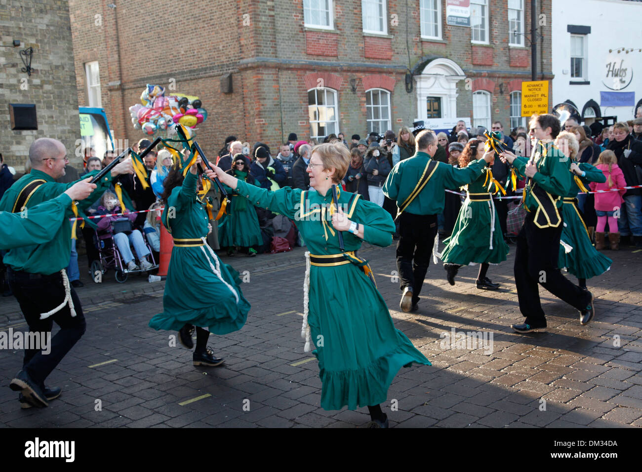 The Chiltern 100s Morris Men perform at the Whittlesey Straw Bear ...