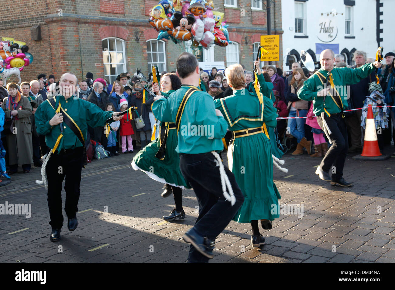 The Chiltern 100s Morris Men perform at the Whittlesey Straw Bear ...
