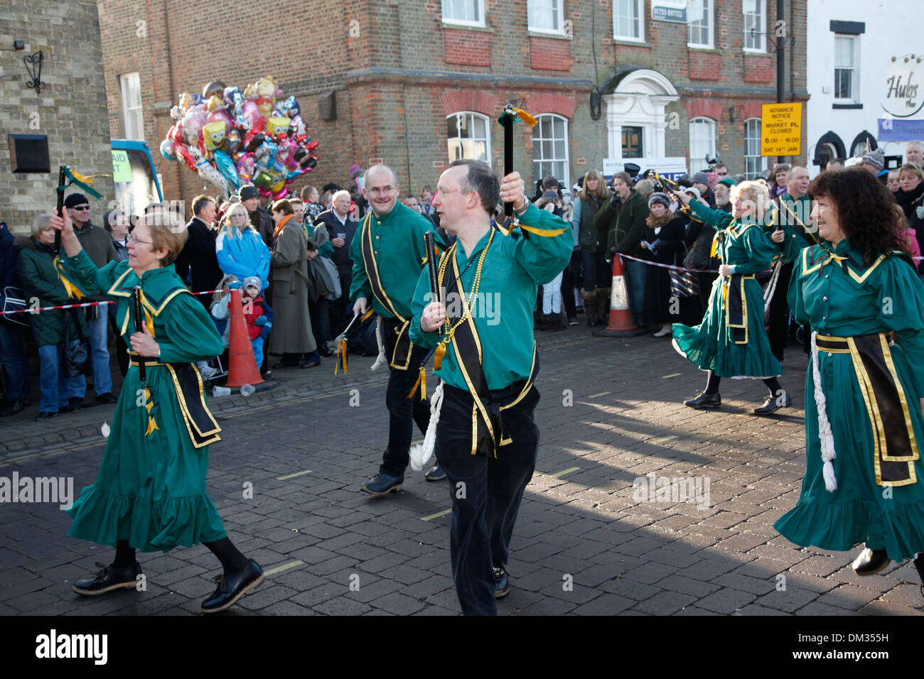 The Chiltern 100s Morris Men perform at the Whittlesey Straw Bear ...