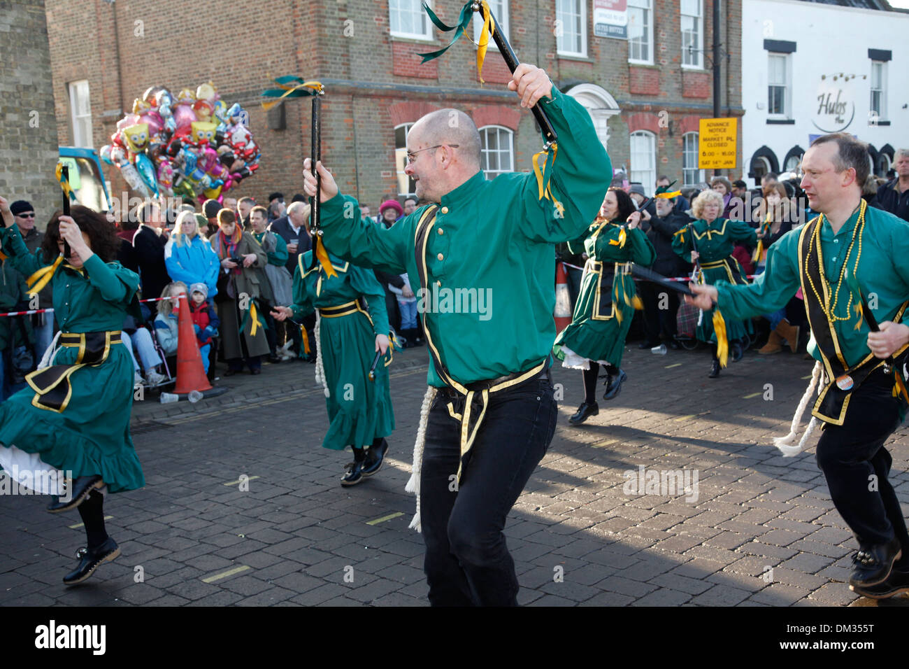 The Chiltern 100s Morris Men perform at the Whittlesey Straw Bear ...