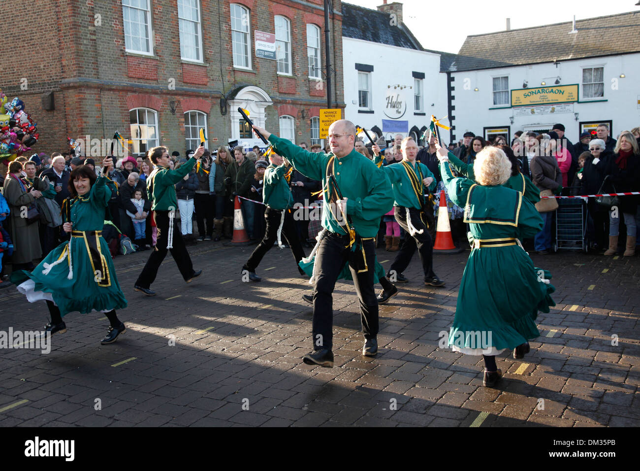 The Chiltern 100s Morris Men perform at the Whittlesey Straw Bear ...