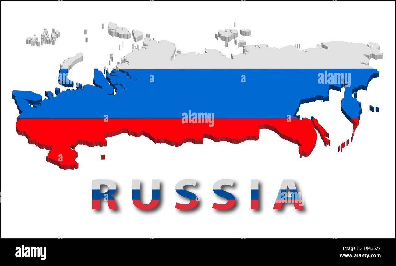 Russia territory with flag texture Stock Vector Image & Art - Alamy