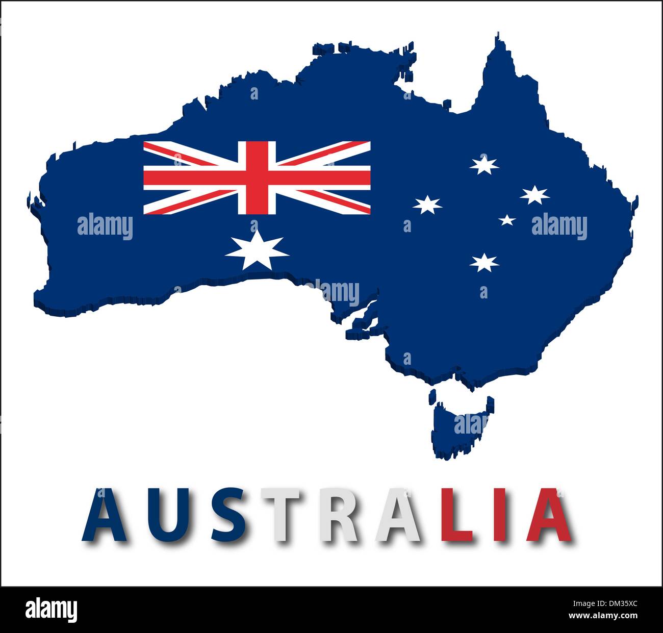 Simple australia map outline Stock Vector Images - Alamy