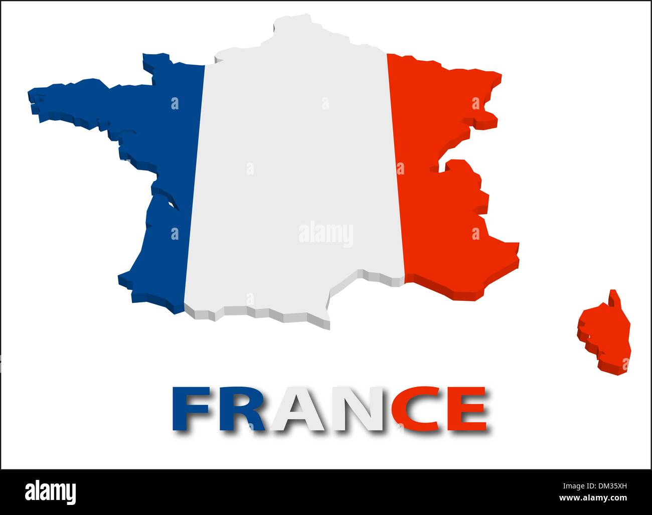 France flag map icon Stock Vector Images - Alamy