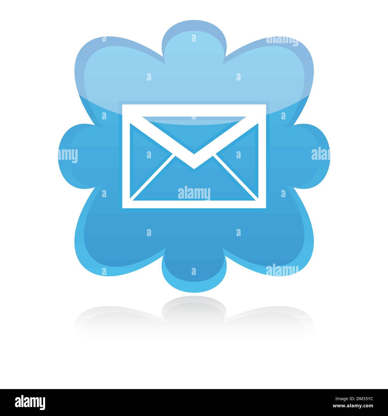 Icon e-mail blue on a white background, vector illustration Stock ...