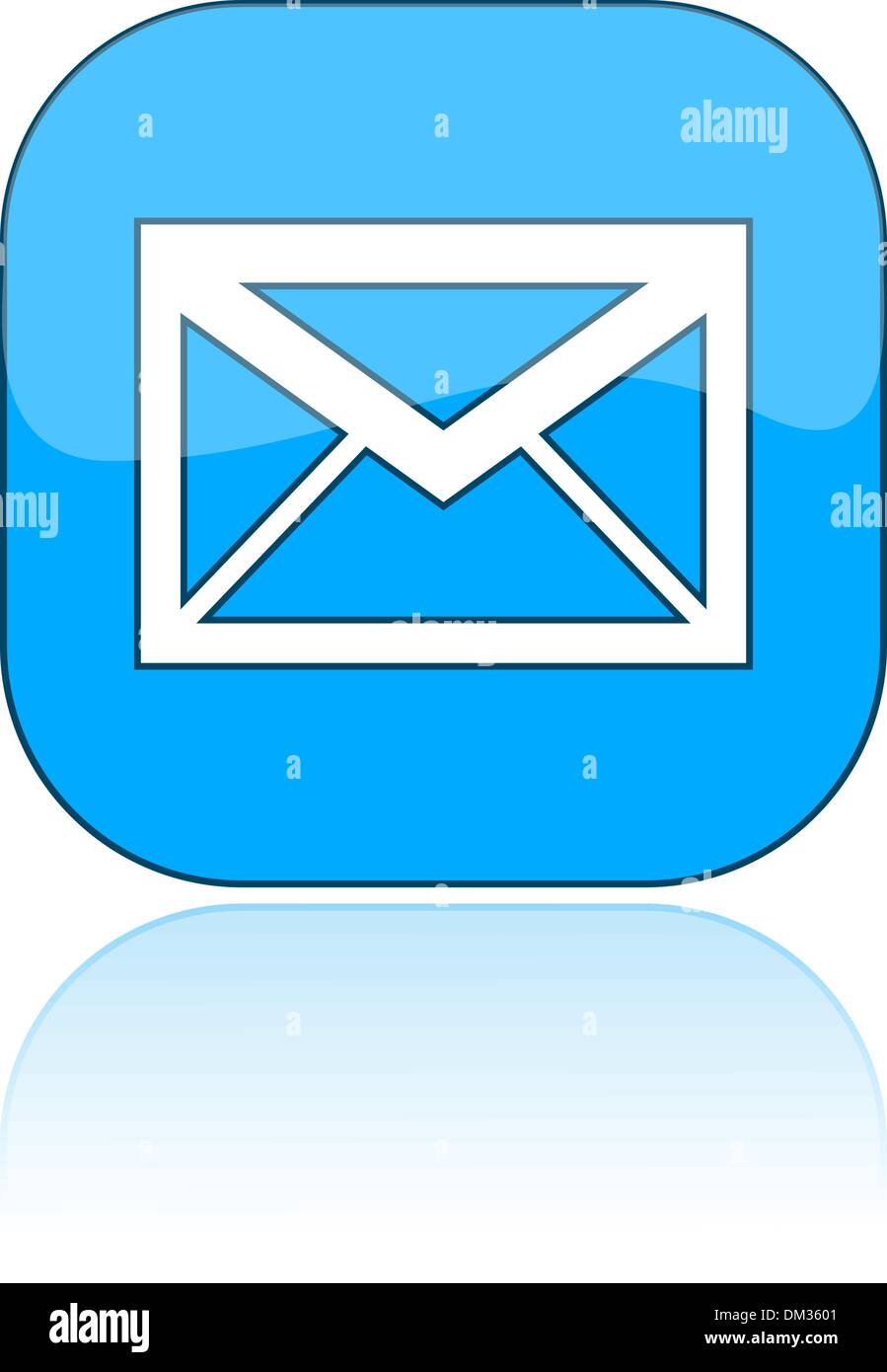 Icon e-mail blue on a white background, vector illustration Stock ...