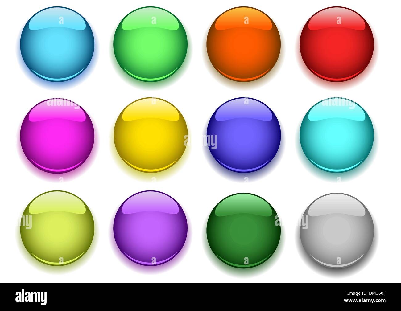 Illustration of push buttons Stock Vector Images - Alamy