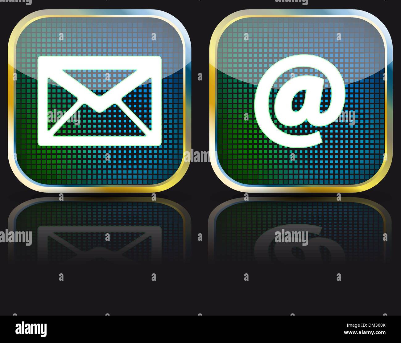 Icon e-mail glossy button, vector illustration Stock Vector Image & Art ...