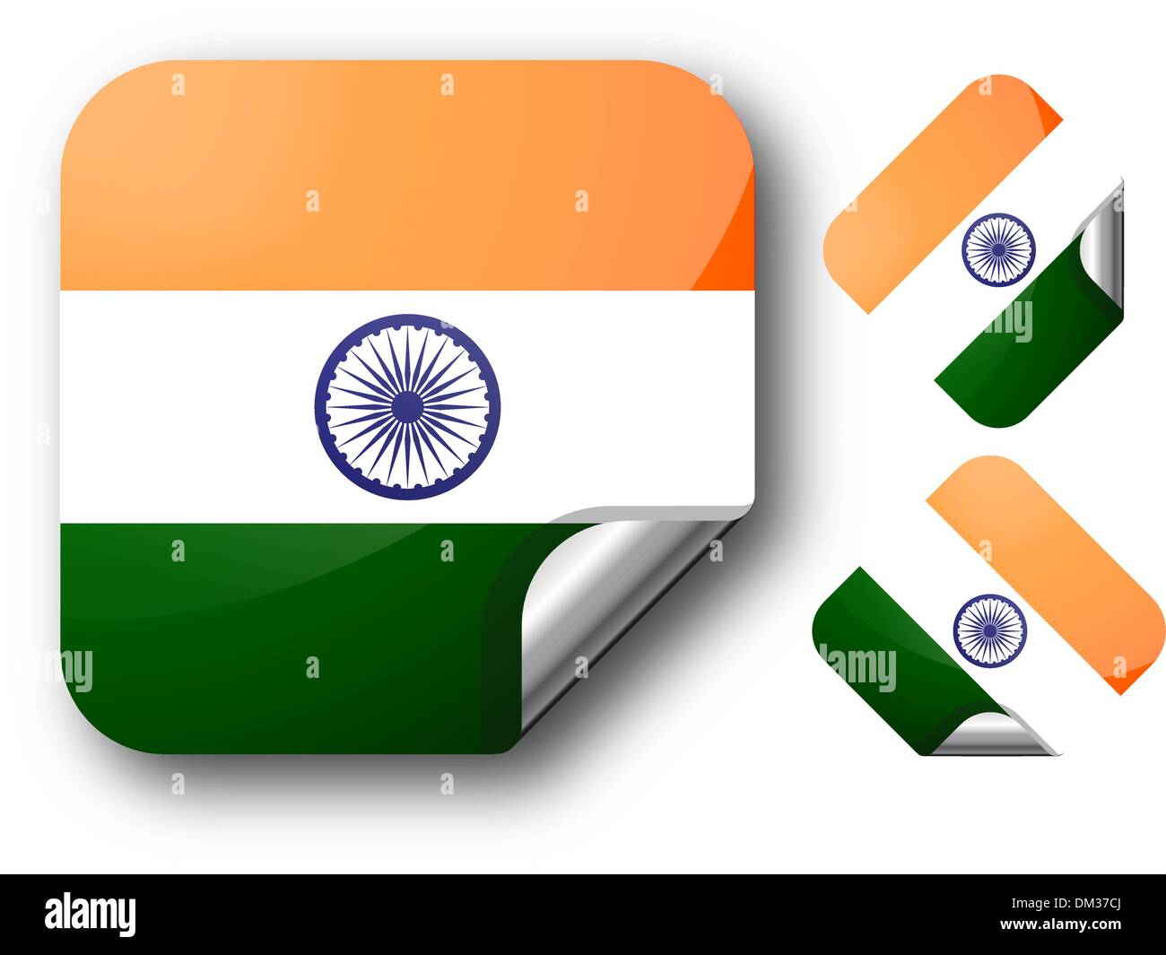 Sticker with India flag Stock Vector Image & Art - Alamy