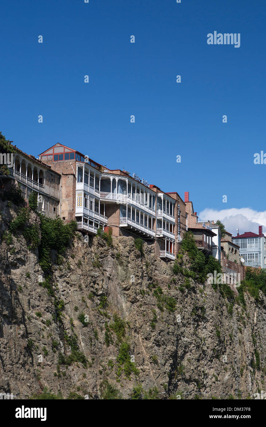 Metekhi, Mtkvari, Tbilisi, architecture, downtown, Georgia, Caucasus ...