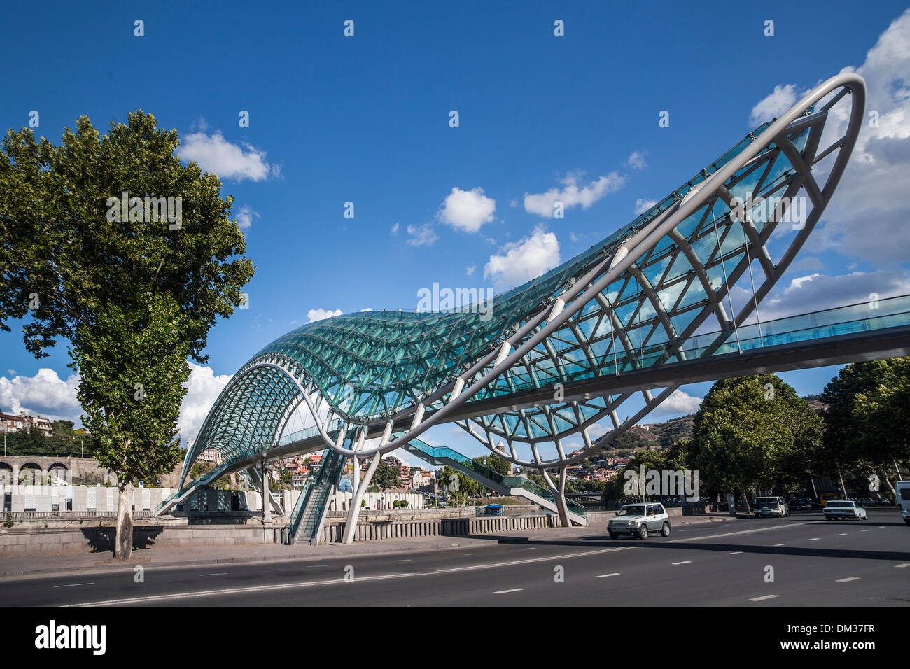 Tbilisi, architecture, bridge, city, downtown, Georgia, Caucasus ...