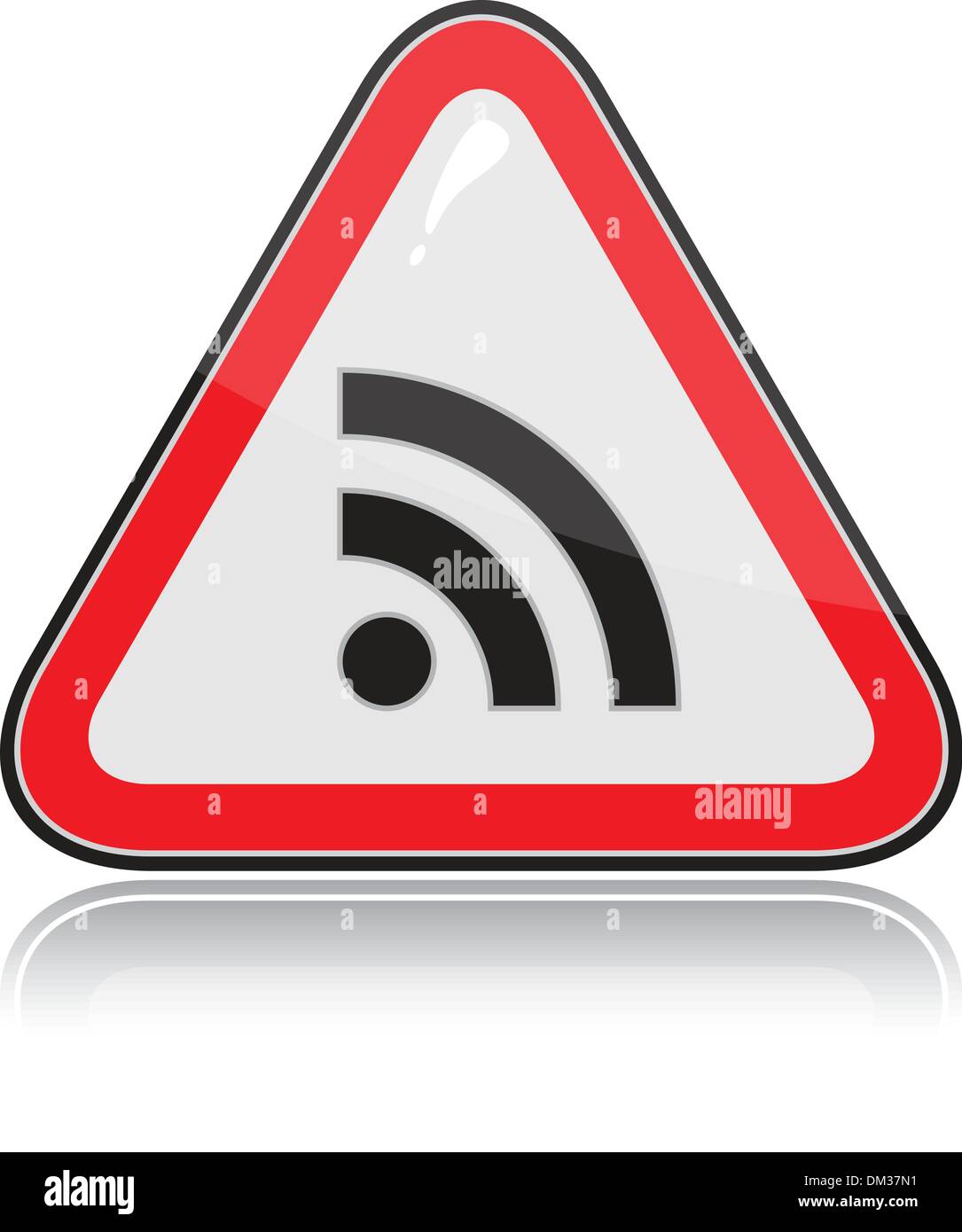 Red and white triangular sign hi-res stock photography and images - Alamy