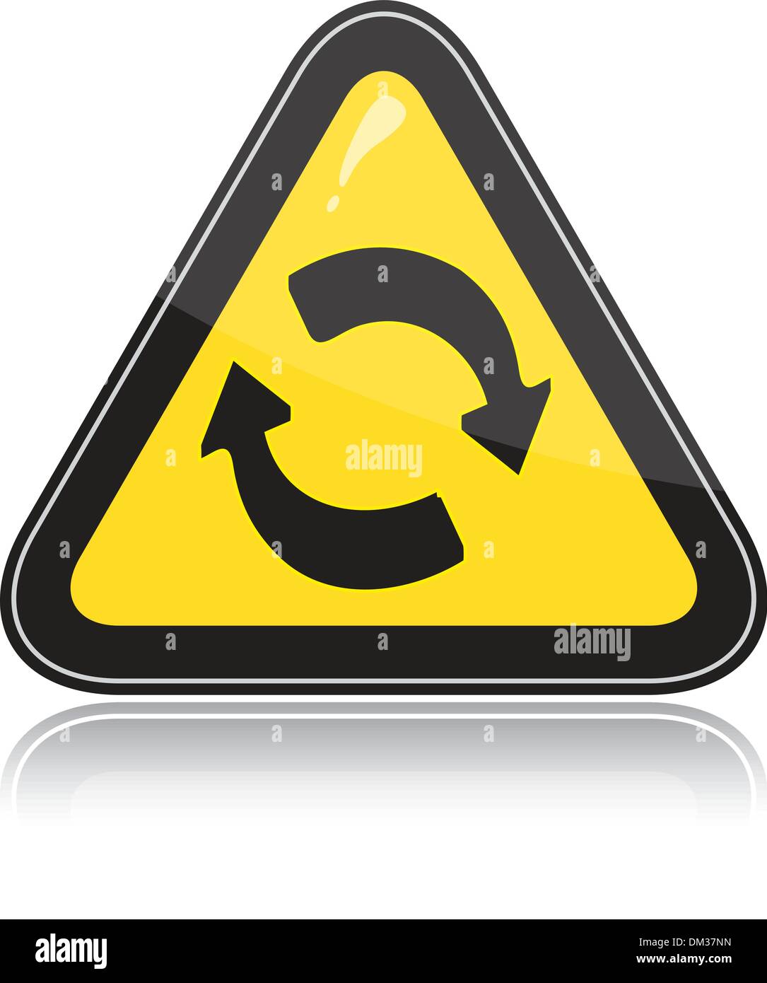 Triangular yellow warning sign Stock Vector Images - Alamy